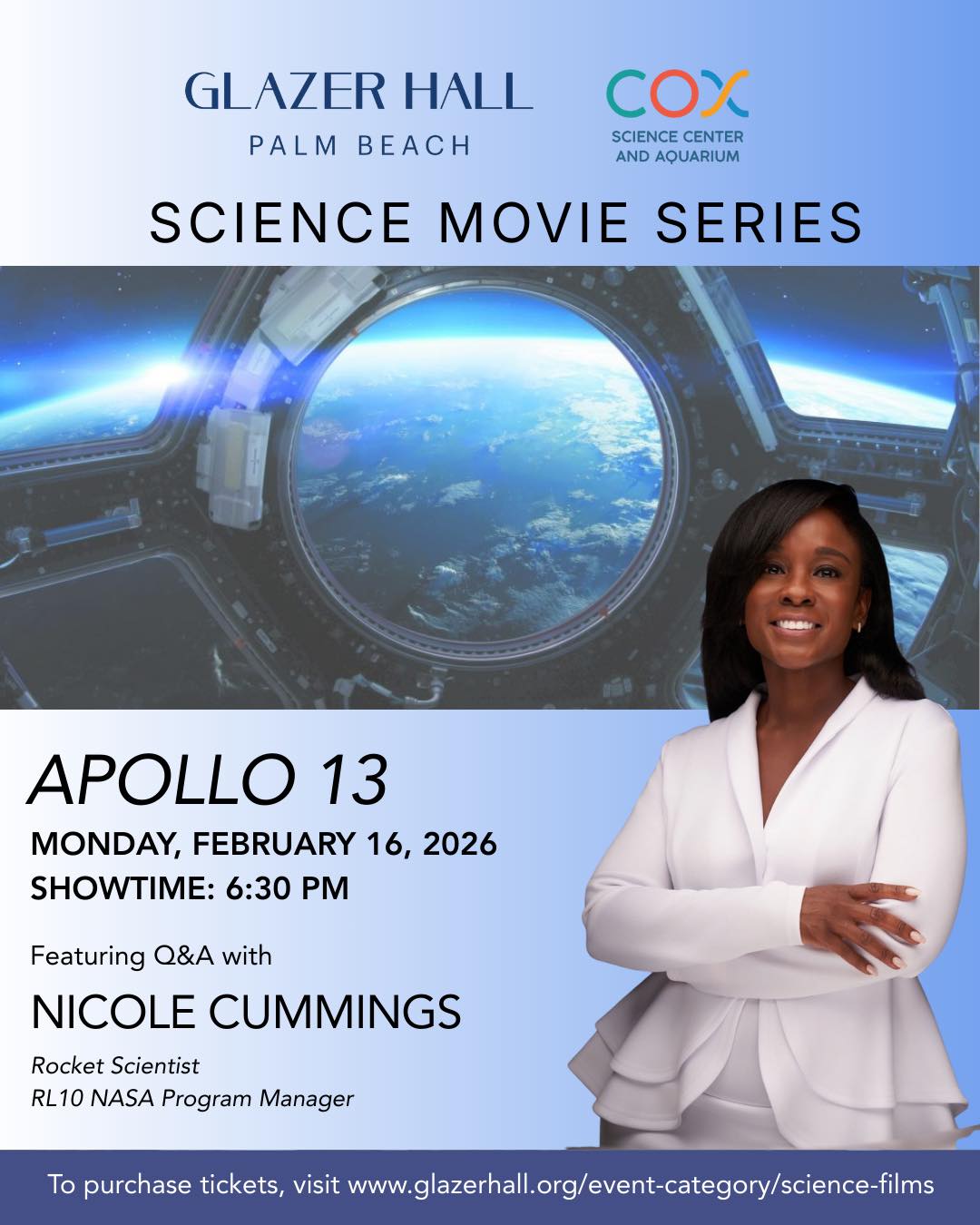Apollo 13 Followed by a Q&A with Nicole Cummings Rocket Scientist for ...